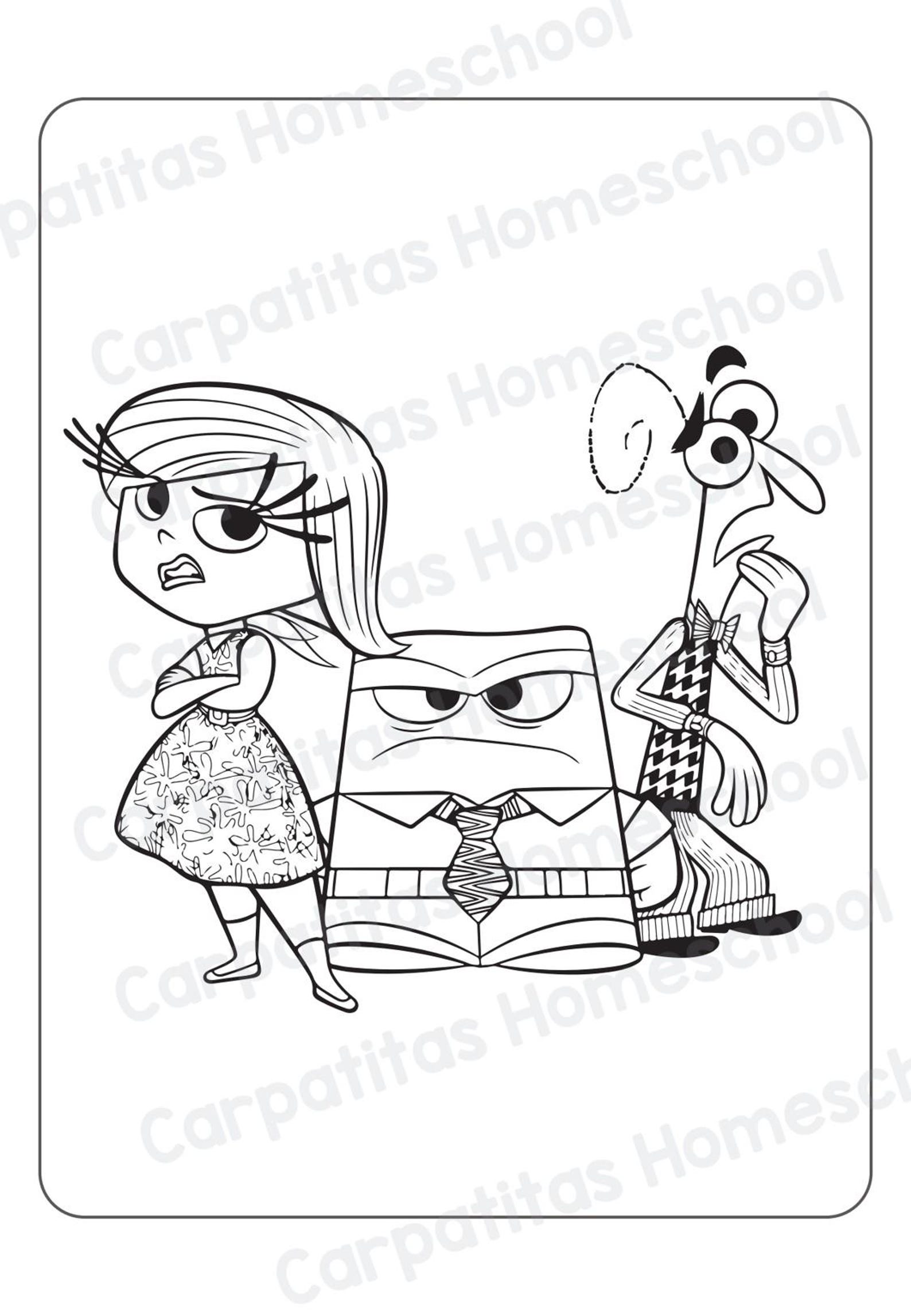 Insideout 2 Coloring Book | Printable | PDF | Insideout Coloring Pages ...