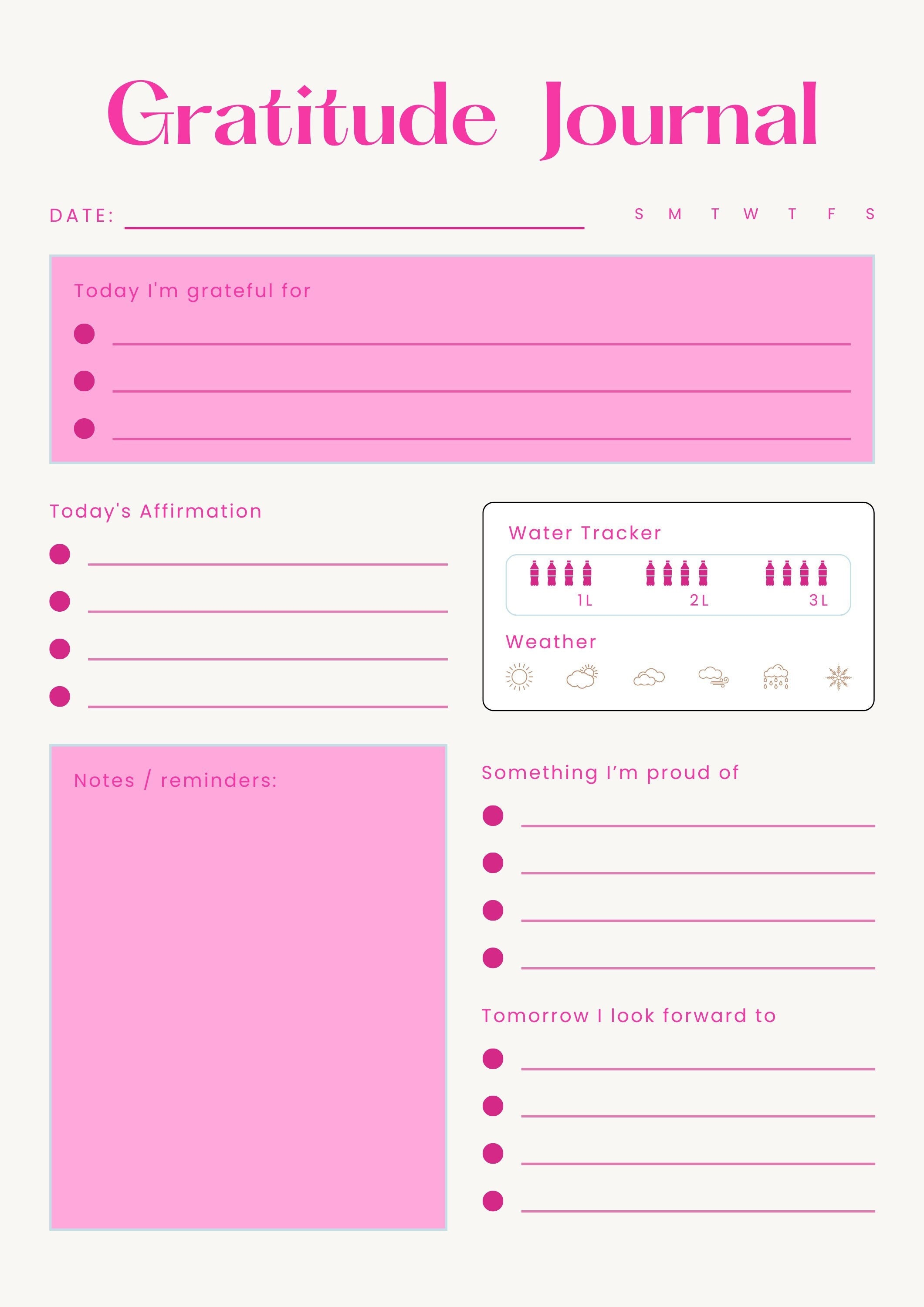 Journal Template - Etsy
