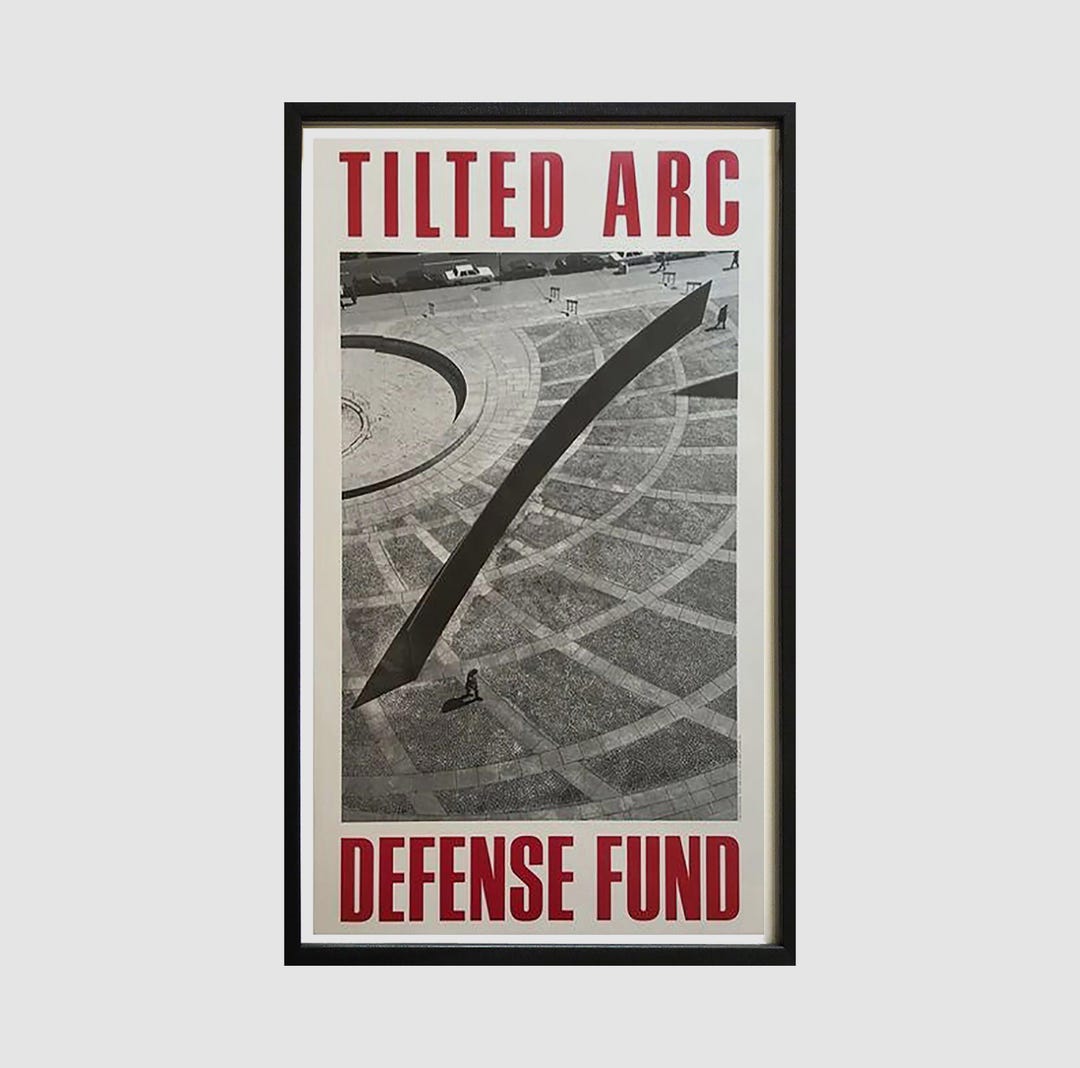 Richard Serra "tilted Arc Defense Fund", 1985 Lithograph Poster - Etsy