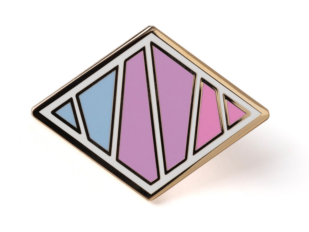 Bisexual Geometric Hard Enamel Pride Pin | Birthday Anniversary LGBT ...