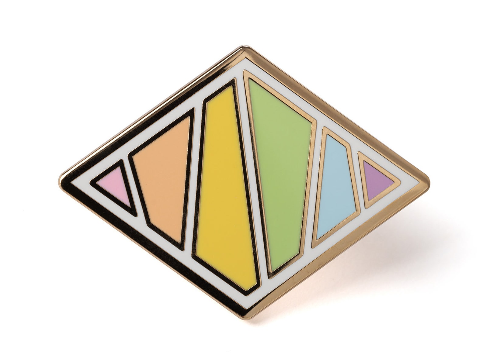 Rainbow Geometric Hard Enamel Pride Pin - Etsy
