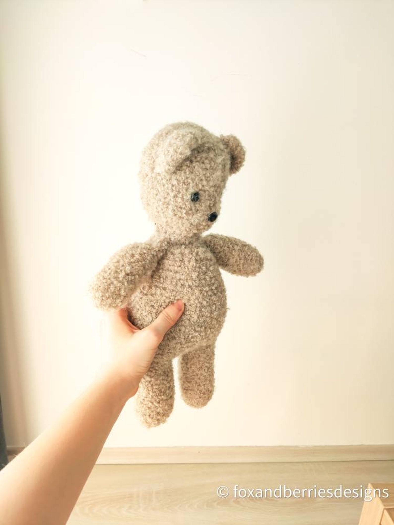 Bruno the Bear Amigurumi Pattern, Digital Pdf Crochet Classic Teddy ...