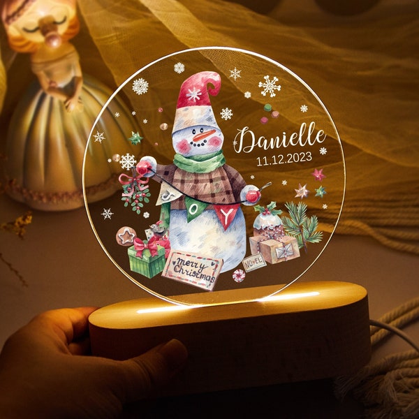 Snowman Night Light - Etsy