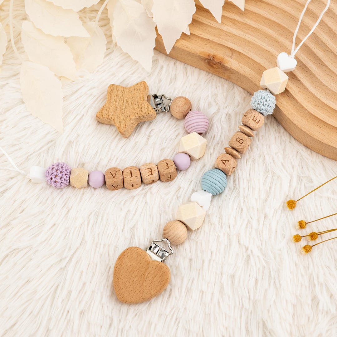 Personalized Pacifier Clip,custom Cute Newborn Soother Holder,last ...
