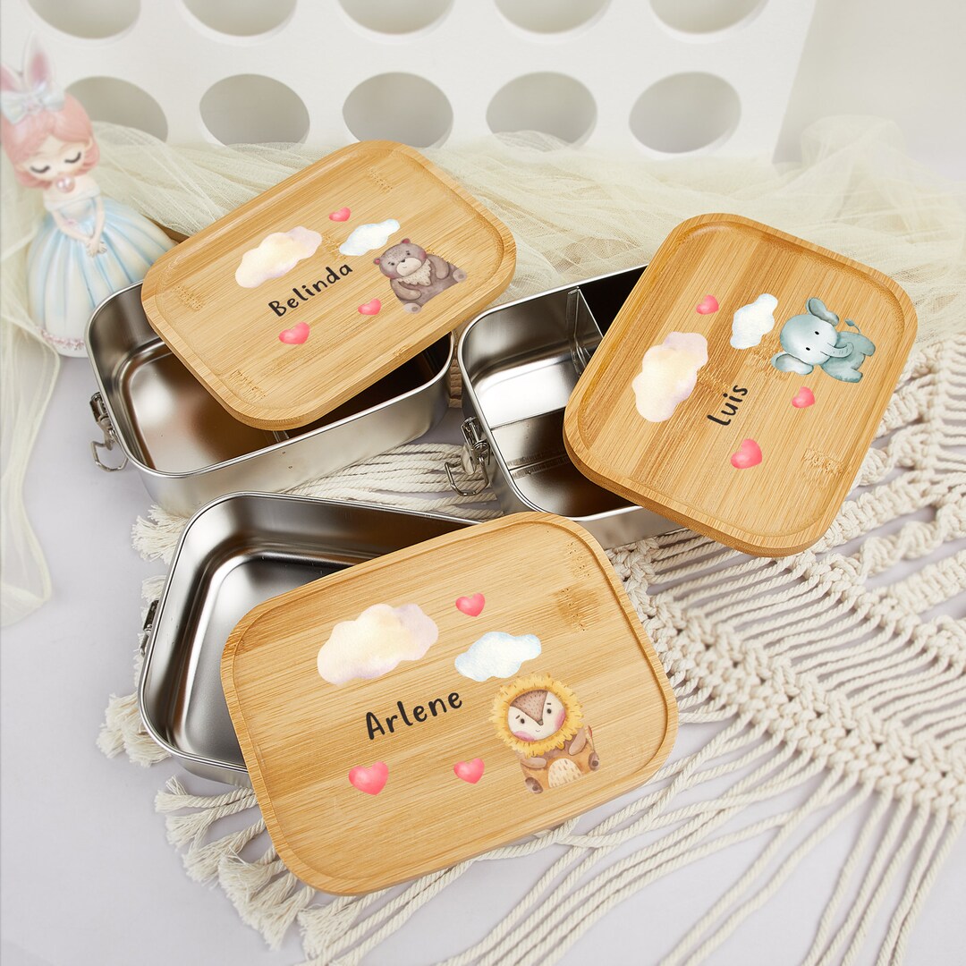Children's Lunch Box,personalized Animal Lunch Box With Kids Name,back ...
