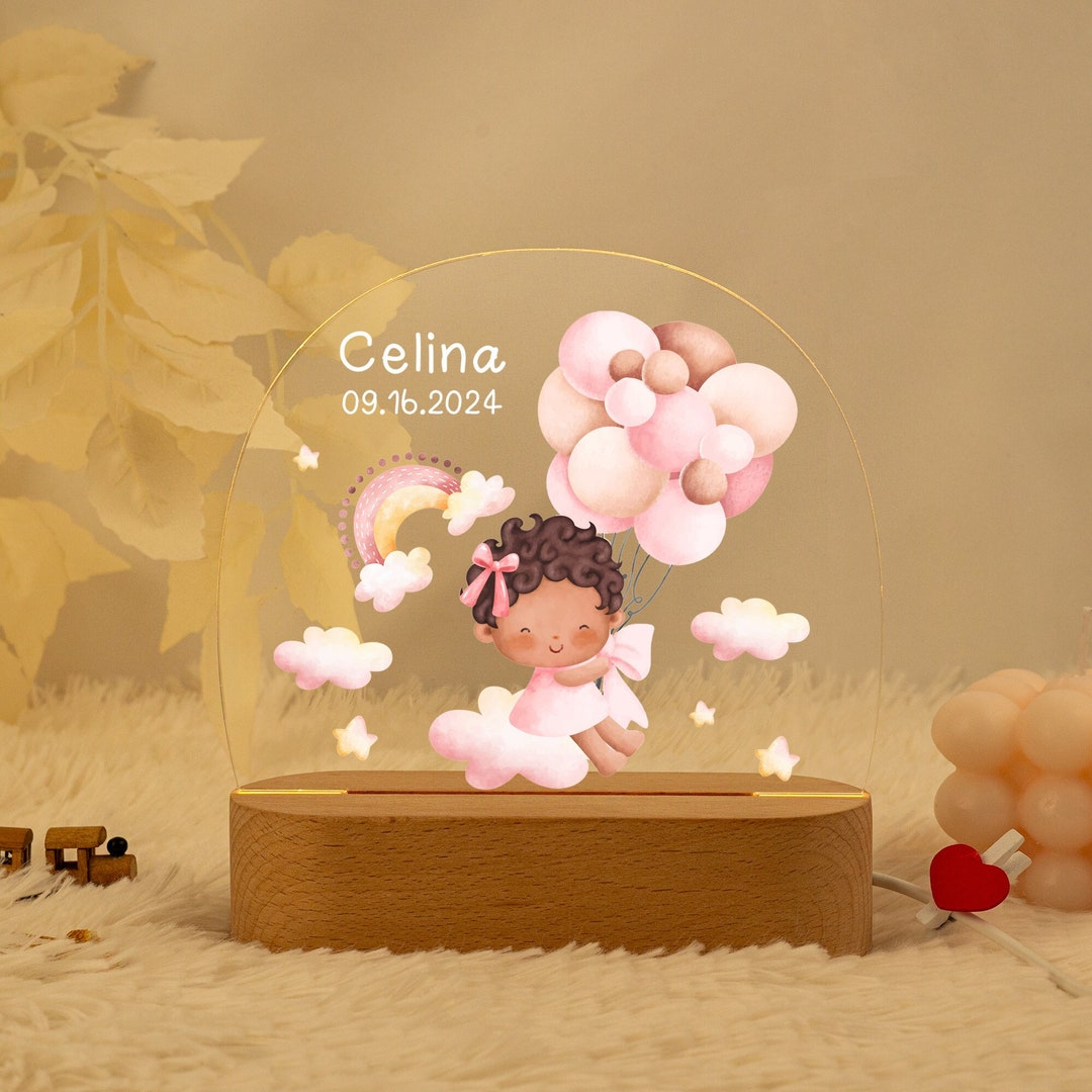 Baby Girl Night Light, Little Girl With Balloon Night Light ...