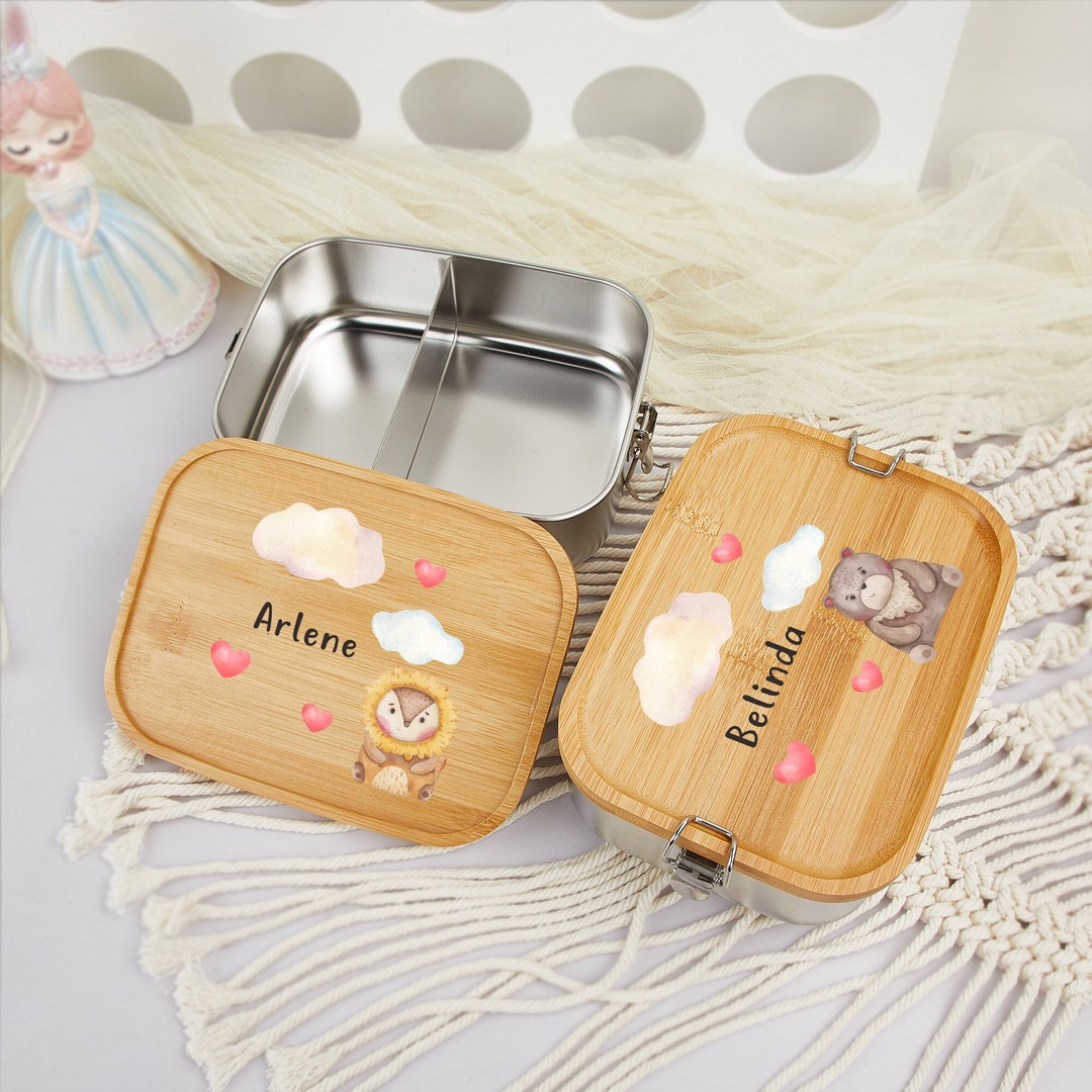 Children's Lunch Box,personalized Animal Lunch Box With Kids Name,back ...