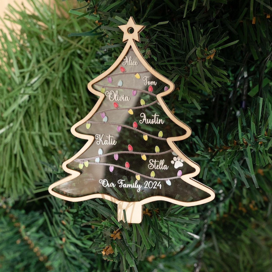 Personalised Christmas Tree Decoarion, Family Christmas Ornament ...