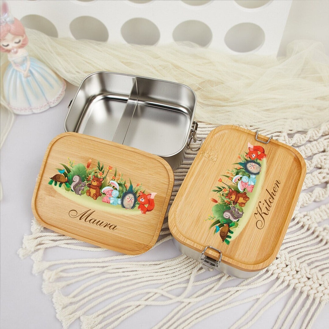 Forest Animals Lunch Box for Kids Personalized Lunch Box With - Etsy