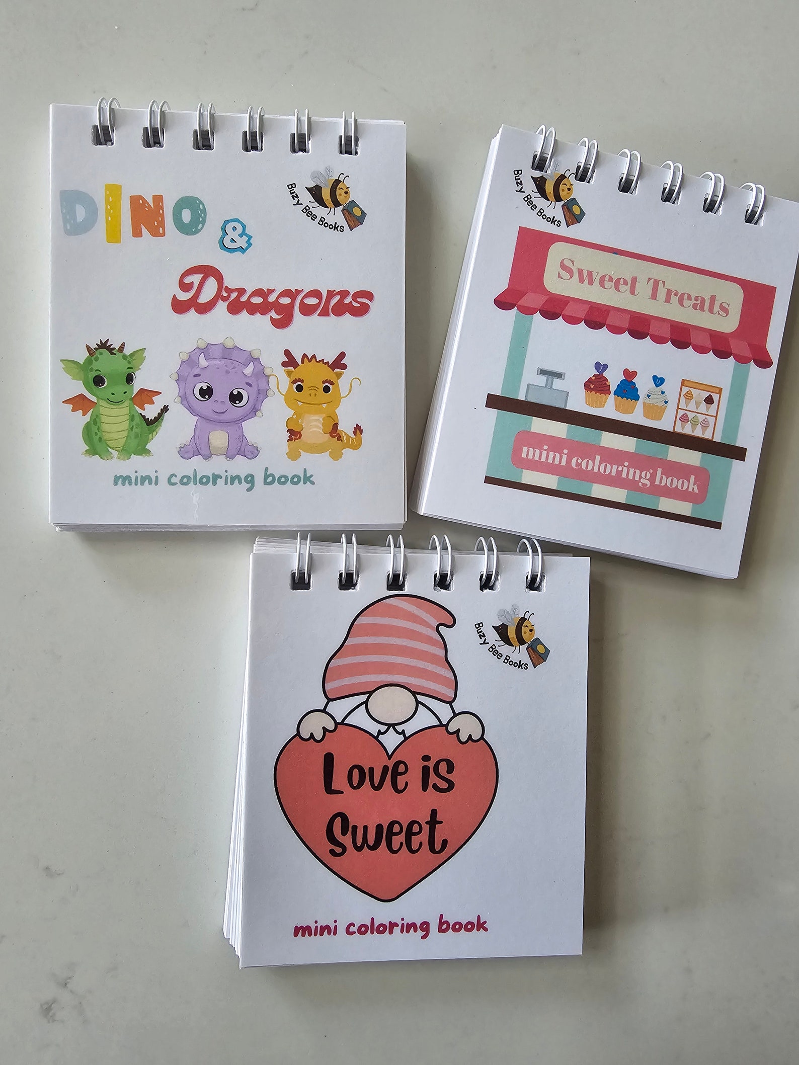Mini Coloring Book Set: Choose Any 3, Kids & Adults, Spiral Bound - Etsy