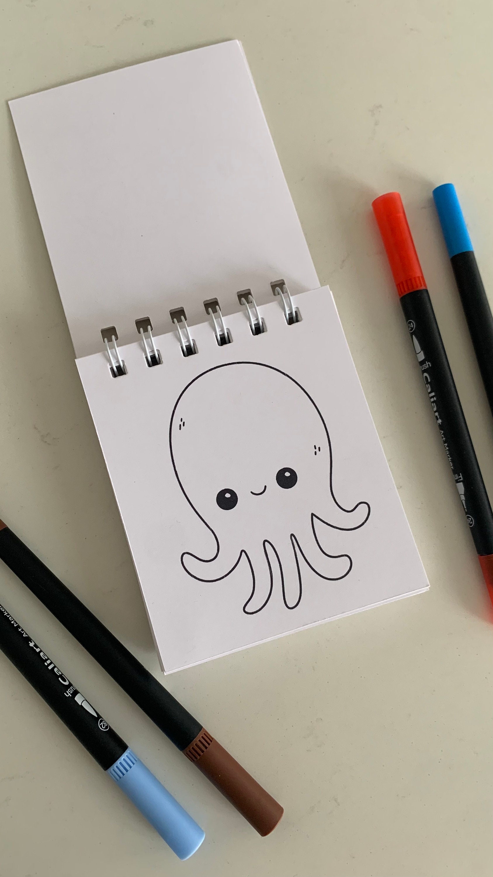 Cute Creatures Mini Coloring Book, Mini Coloring Book for Adults ...