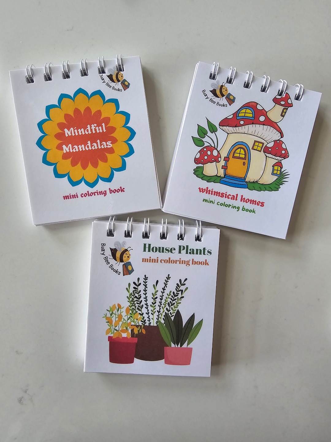Mini Coloring Book Set: Choose Any 3, Kids & Adults, Spiral Bound - Etsy