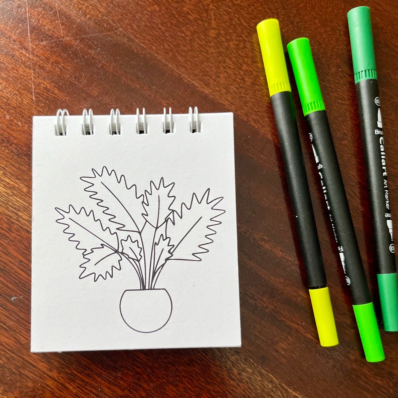 Set of 5 Mini Coloring Books: Pocket-sized, Spiral Bound - Etsy