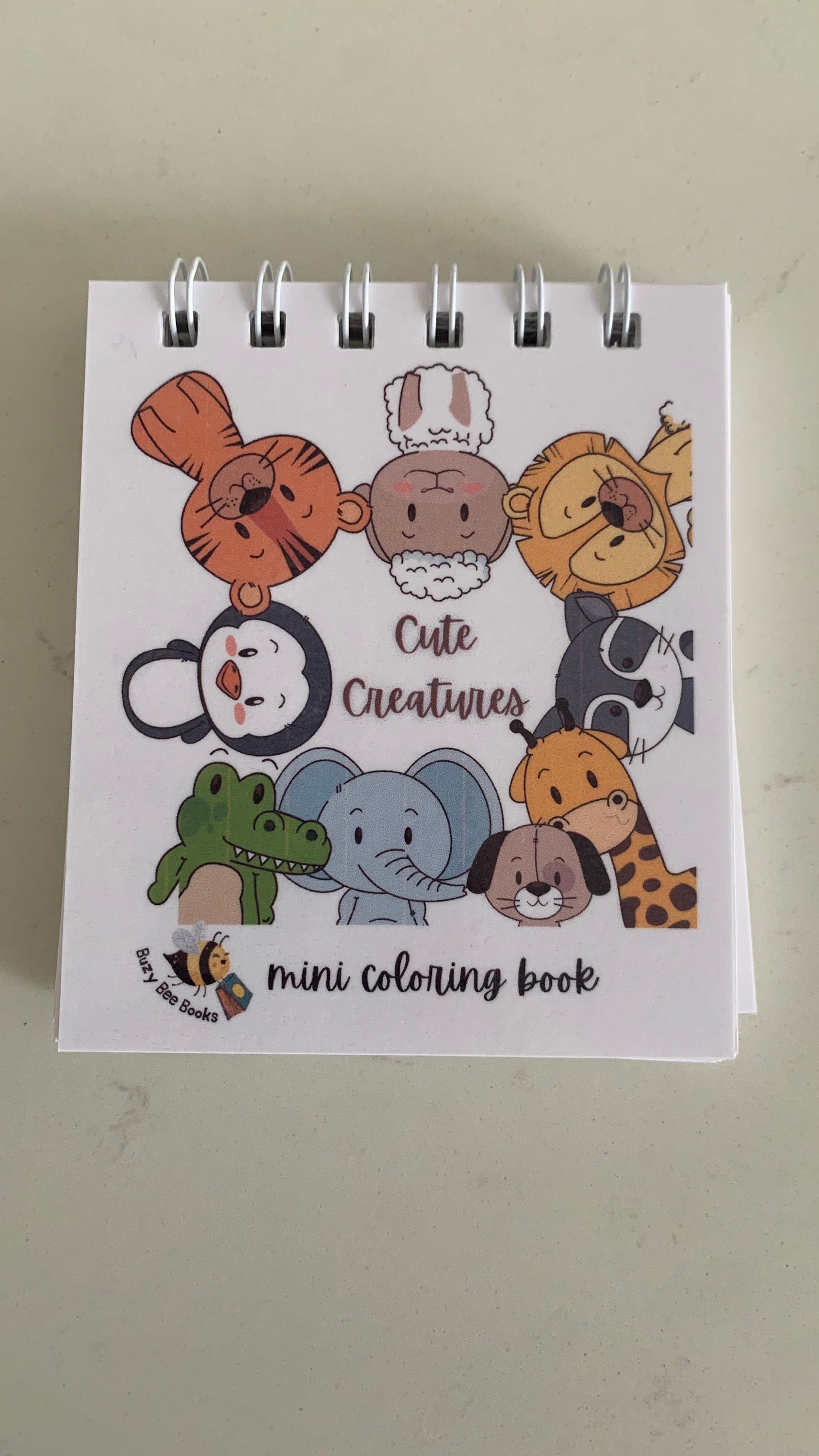 Cute Creatures Mini Coloring Book, Mini Coloring Book for Adults ...