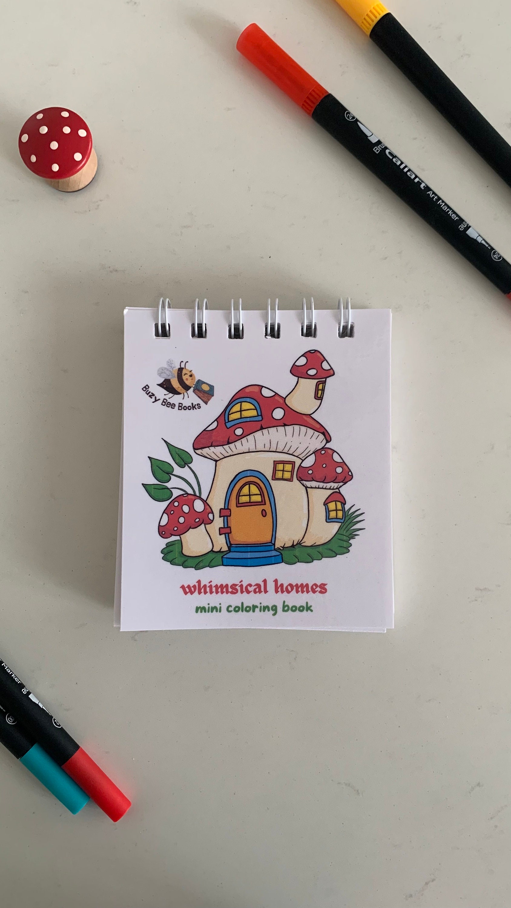 Whimsical Homes Tiny Coloring Book, Mini Coloring Book for Adults ...