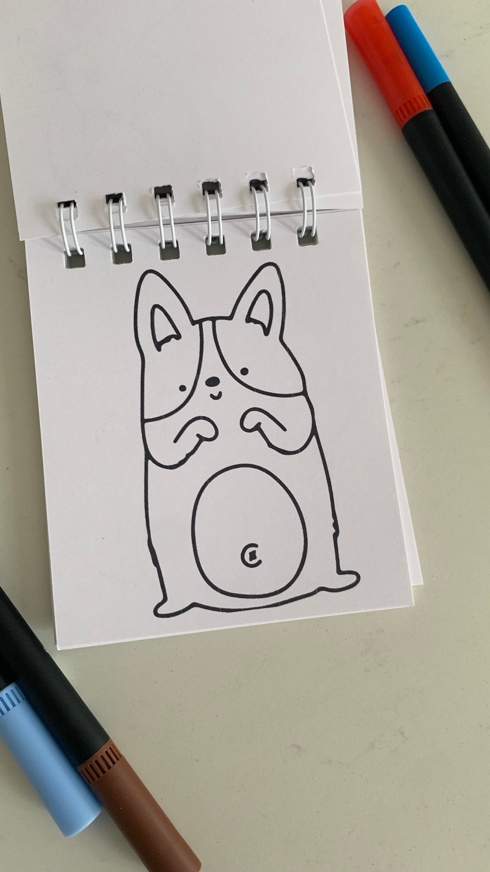 Cute Creatures Mini Coloring Book, Mini Coloring Book for Adults ...