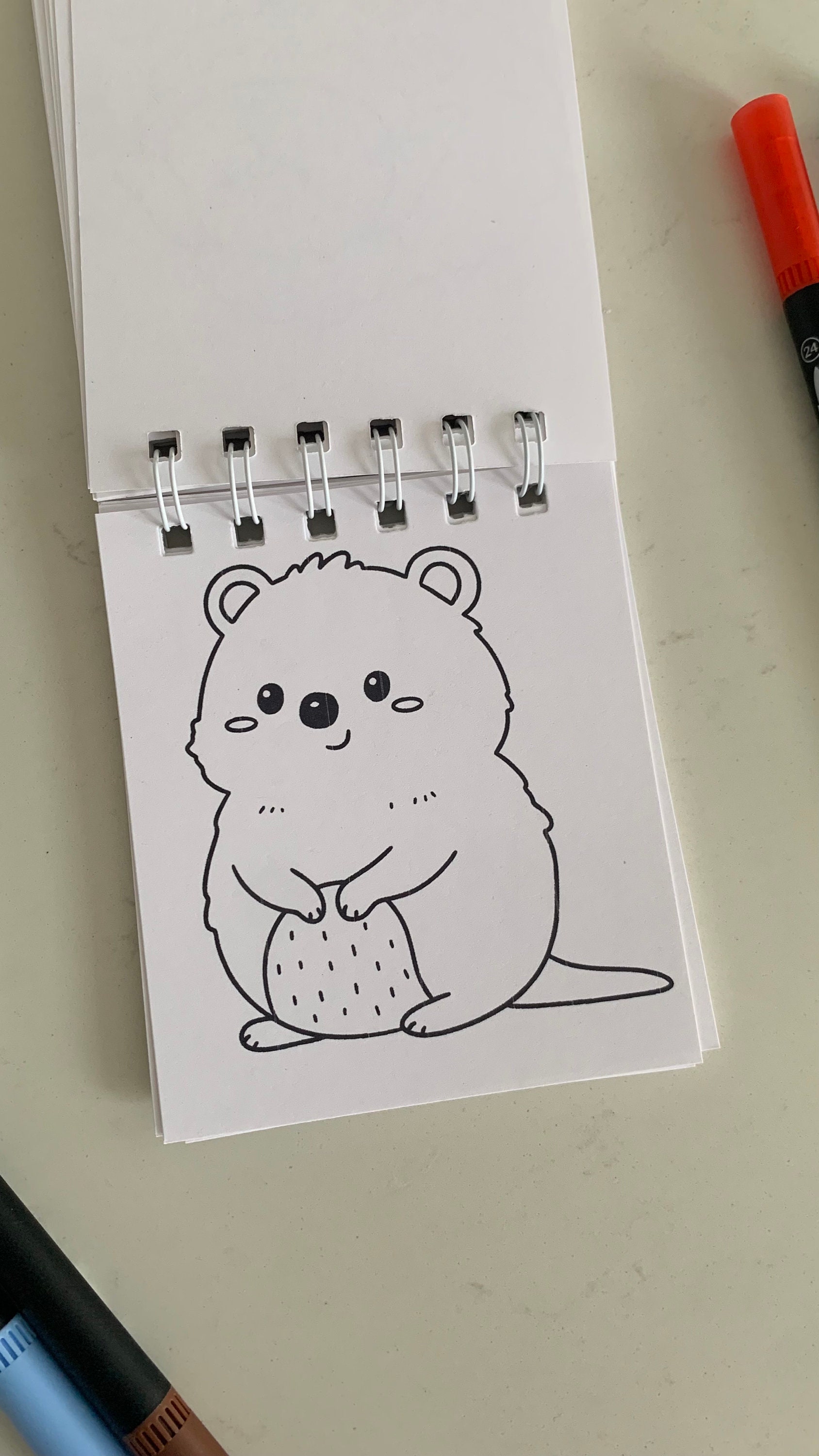 Cute Creatures Mini Coloring Book, Mini Coloring Book for Adults ...