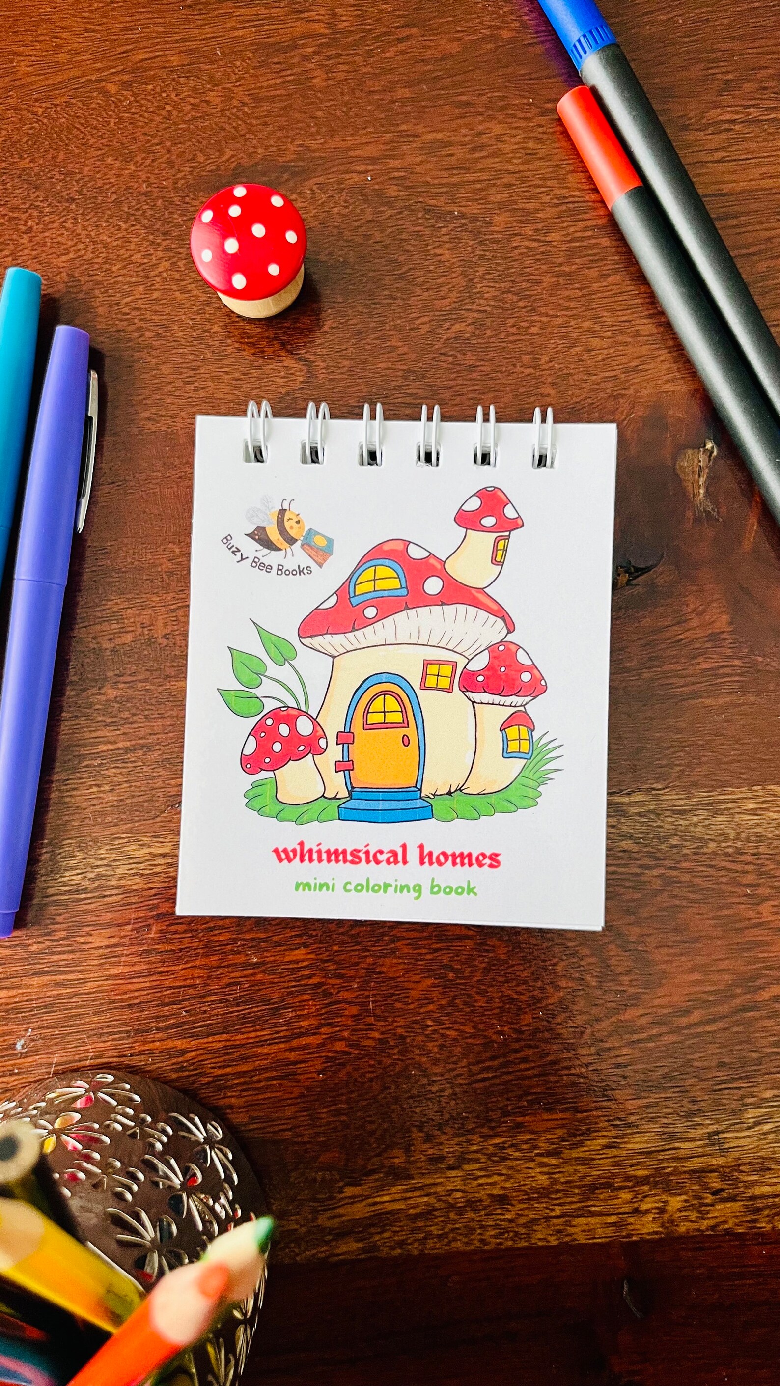 Set of 5 Mini Coloring Books: Pocket-sized, Spiral Bound - Etsy