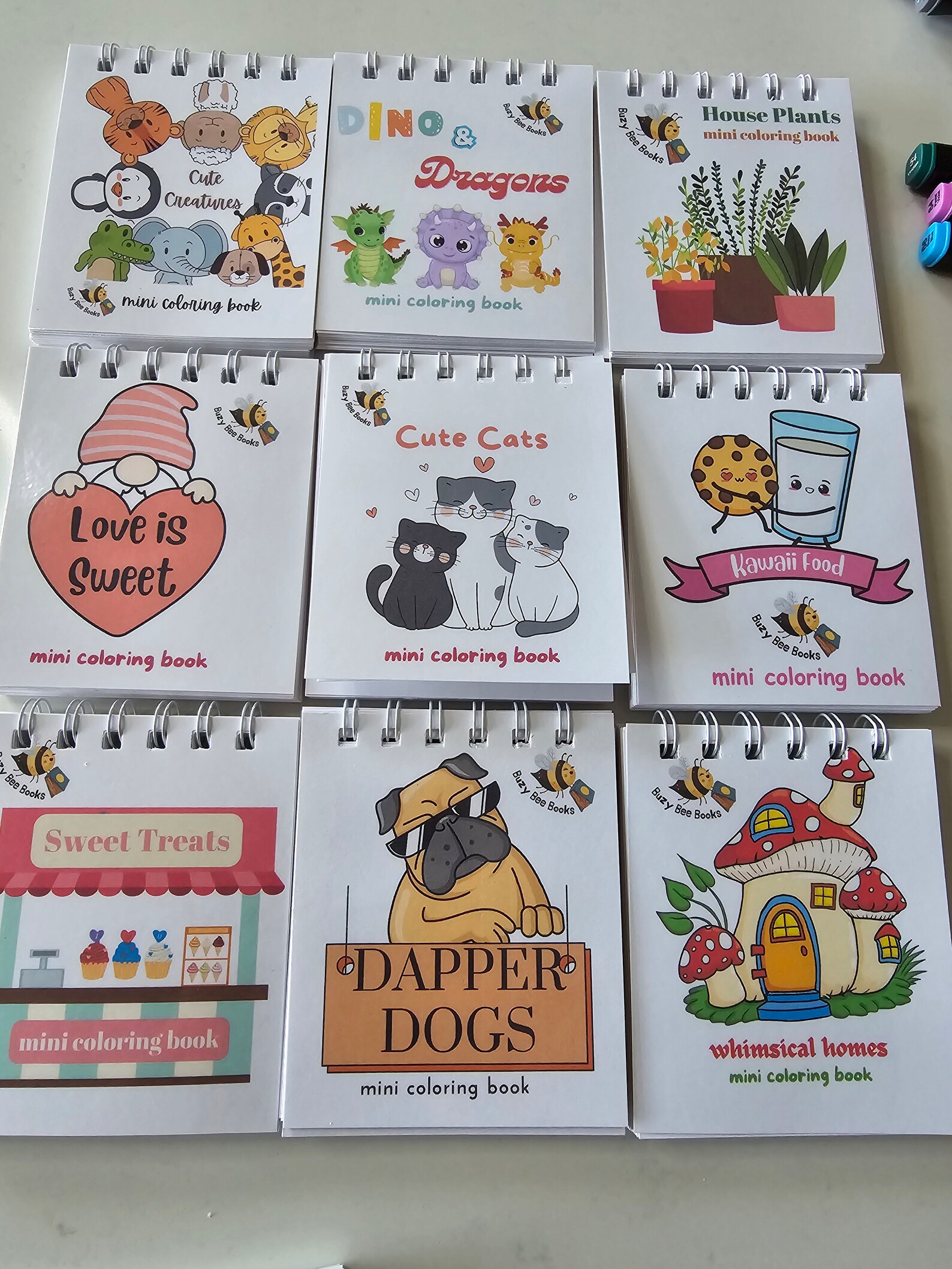 Mini Coloring Book Set: Choose Any 3, Kids & Adults, Spiral Bound - Etsy