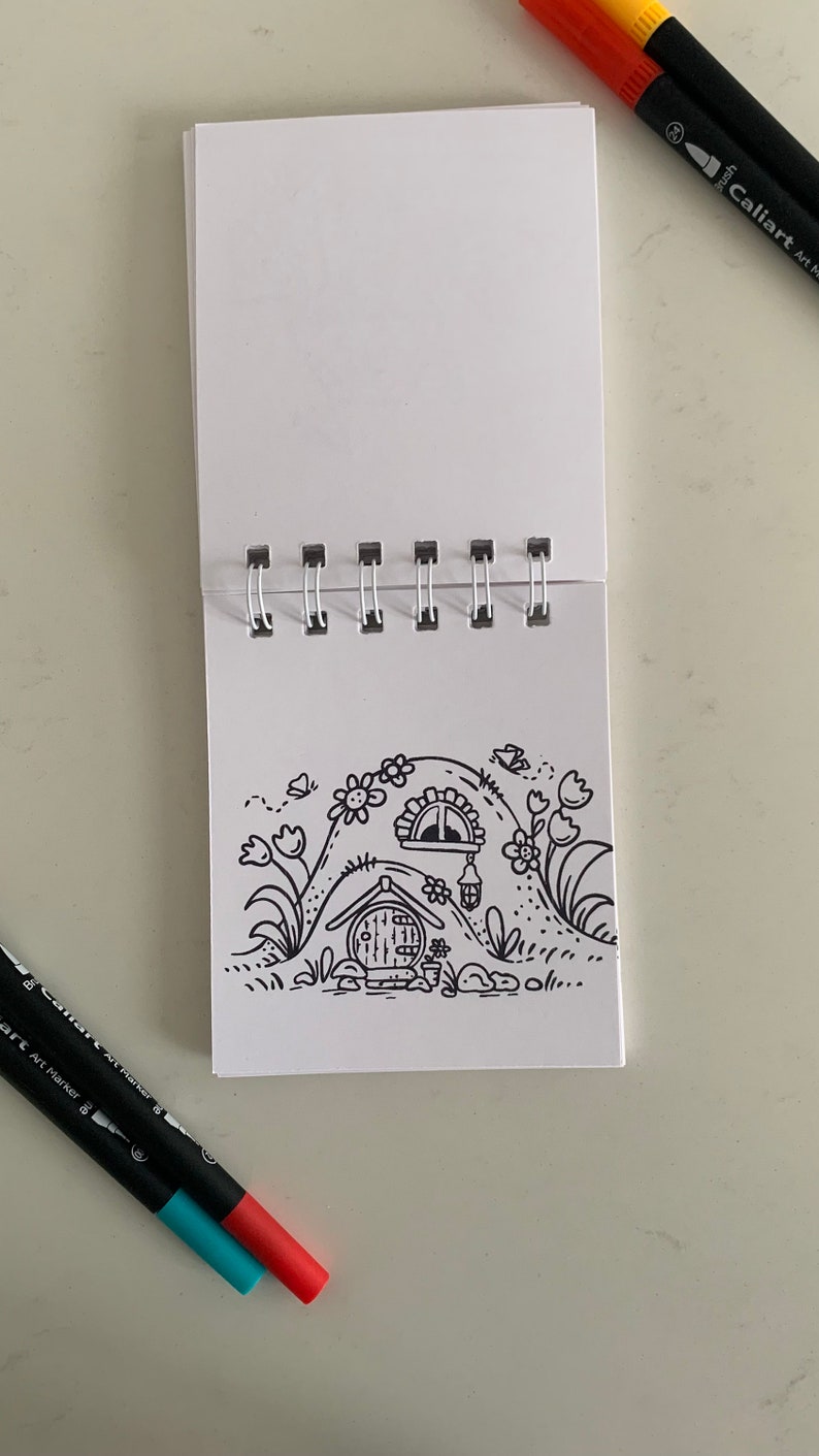Whimsical Homes Tiny Coloring Book, Mini Coloring Book for Adults ...