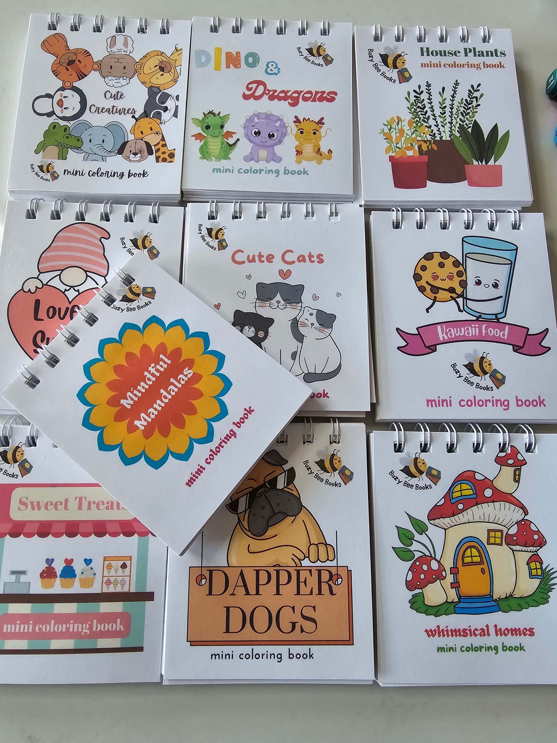 Set of Any 5 Mini Coloring Book, Mini Coloring Book for Adults ...