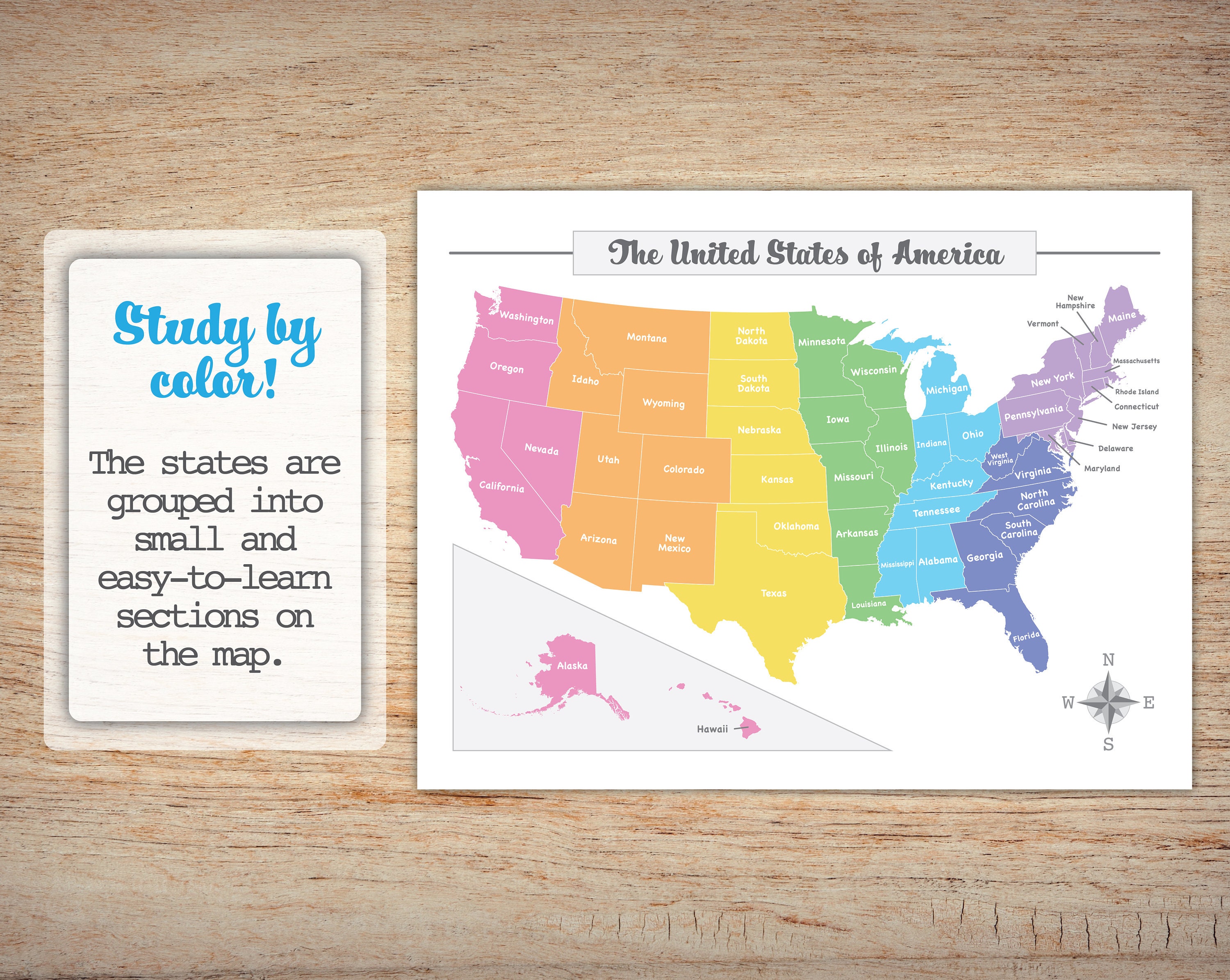 Printable US Geography Worksheets and Maps for Homeschool Studies ...