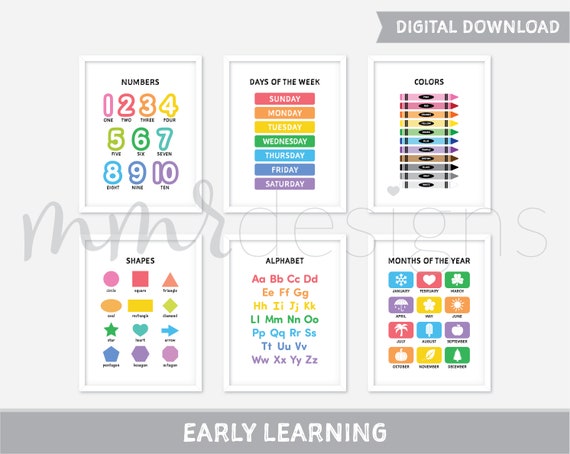 Printable Early Learning Resources Instant Digital Download | Etsy