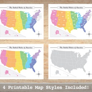 Printable US Geography Worksheets and Maps for Homeschool Studies ...