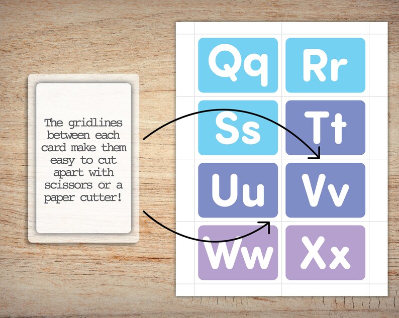 Printable Alphabet Chart and Flashcards - Study Guide and Activity for ...