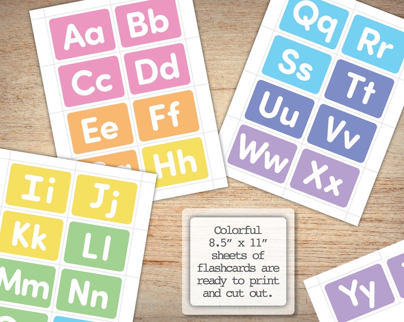 Printable Alphabet Chart and Flashcards - Study Guide and Activity for ...