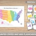 Printable US Map and 50 State Flashcards for Geography Homeschool ...