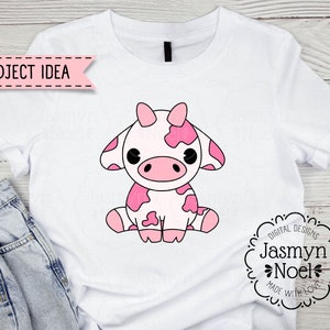 Strawberry Cow SVG Pink Cow Clipart Cute Cow PNG Baby - Etsy