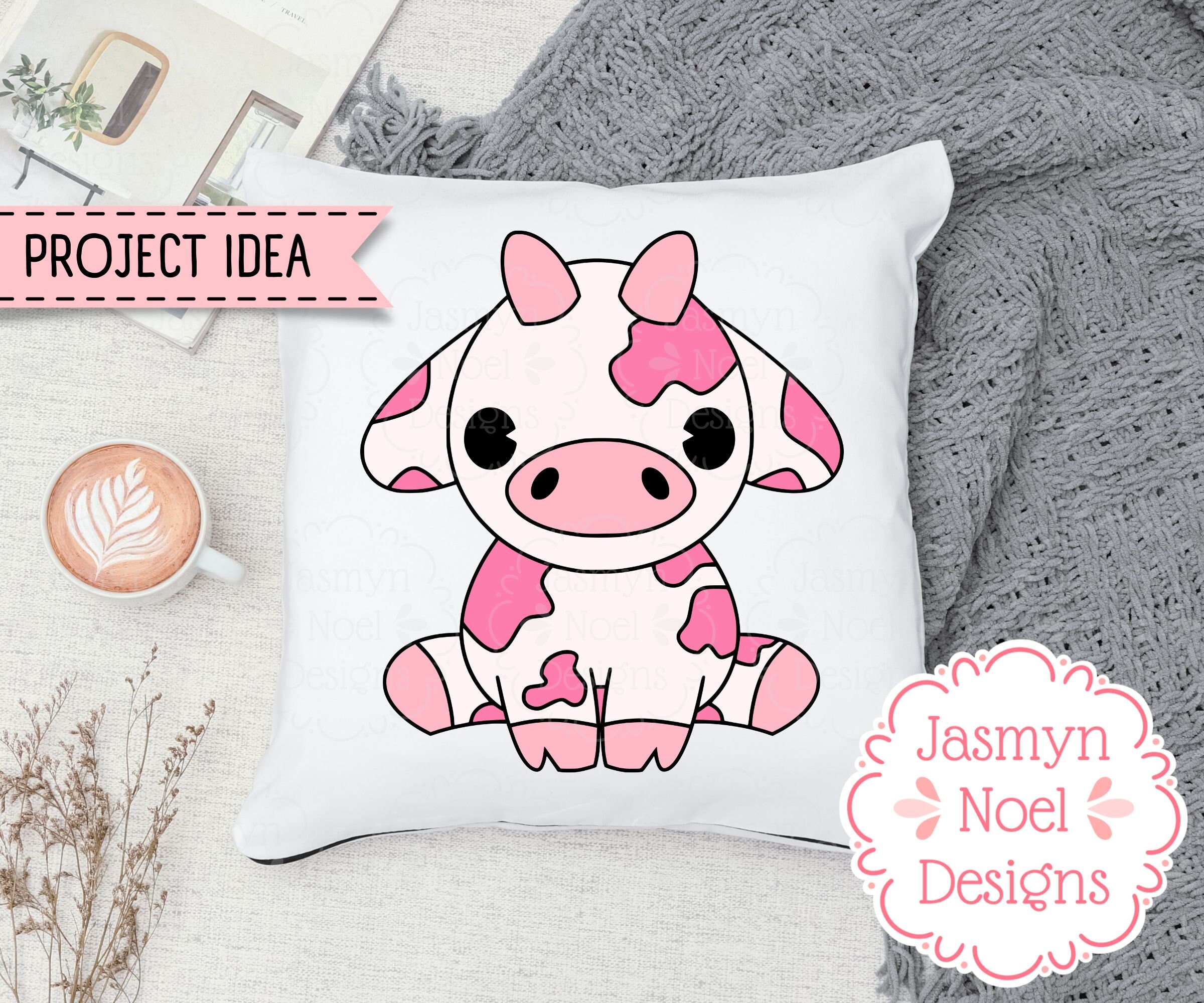 Strawberry Cow SVG Pink Cow Clipart Cute Cow PNG Baby - Etsy UK