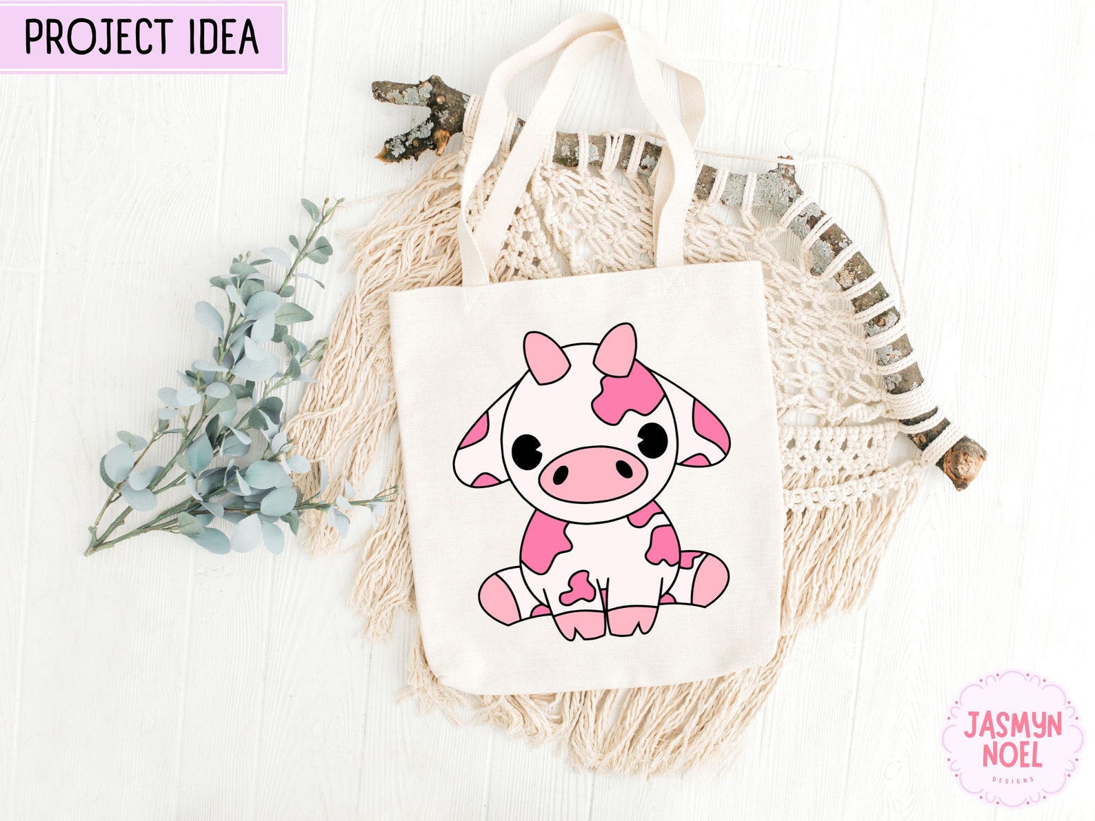 Strawberry Cow SVG | Pink Cow Clipart | Cute Cow PNG | Baby Cow ...