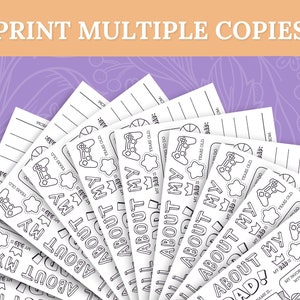 All About My Dad Printable Fill in the Blank Questionnaire Coloring ...