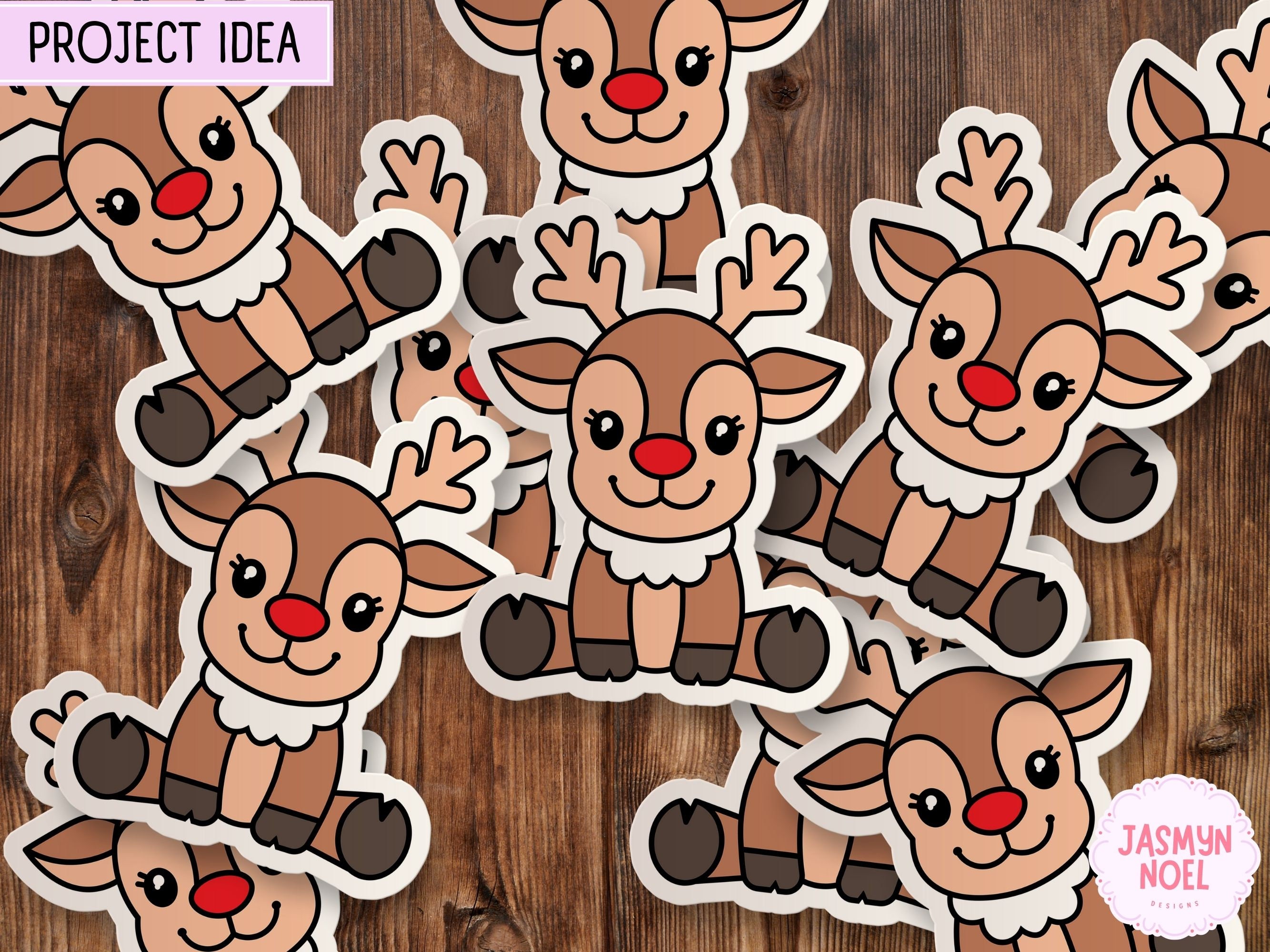 Rudolph Reindeer Christmas Bundle SVG, PNG, Clipart, Heat Press ...