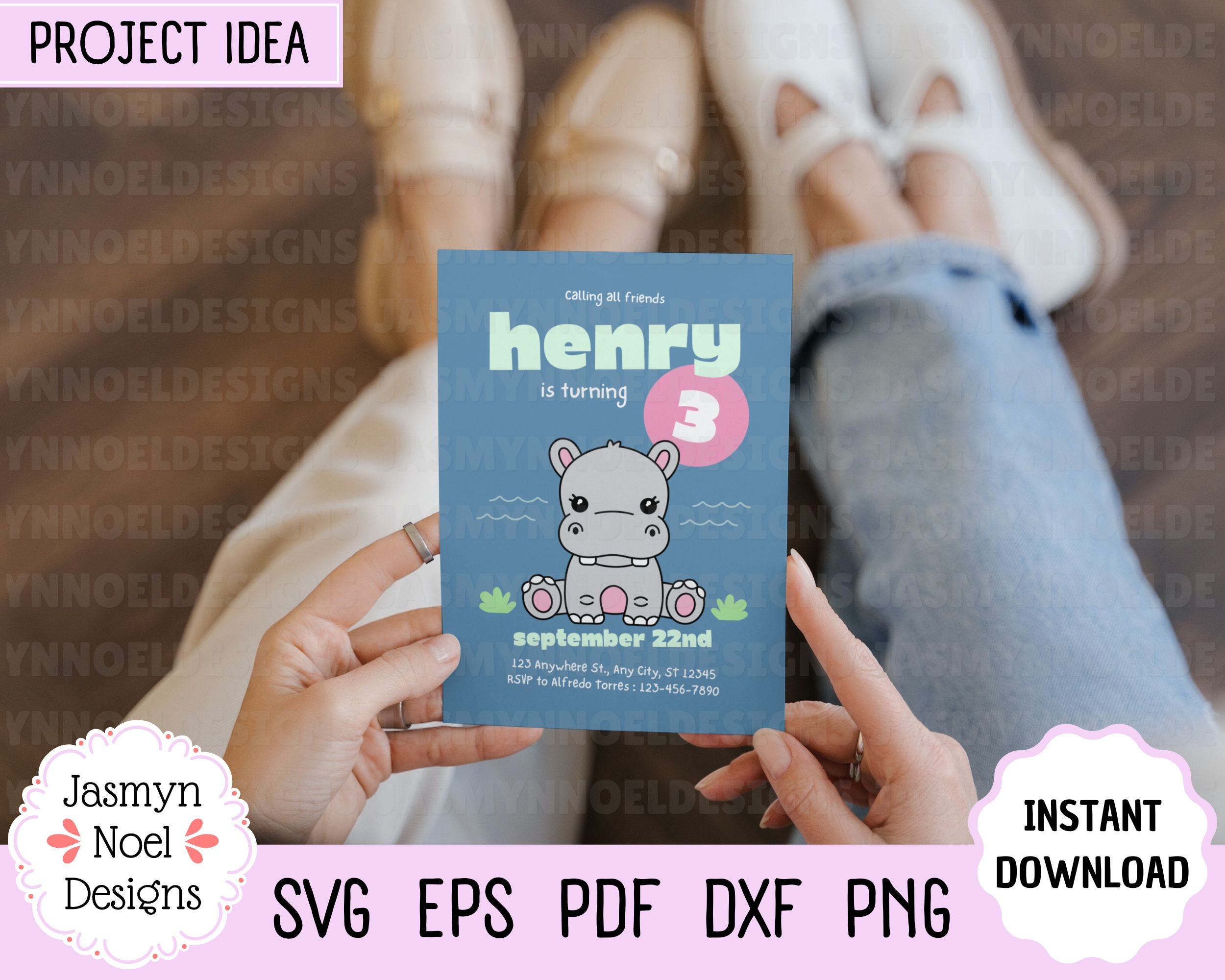 Hippo Hippopotamus Animal SVG Laser Cut File PNG Printable Clipart for ...