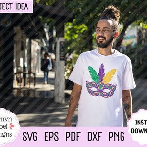 Mardi Gras Mask SVG for Fat Tuesday Festival Louisiana - Etsy