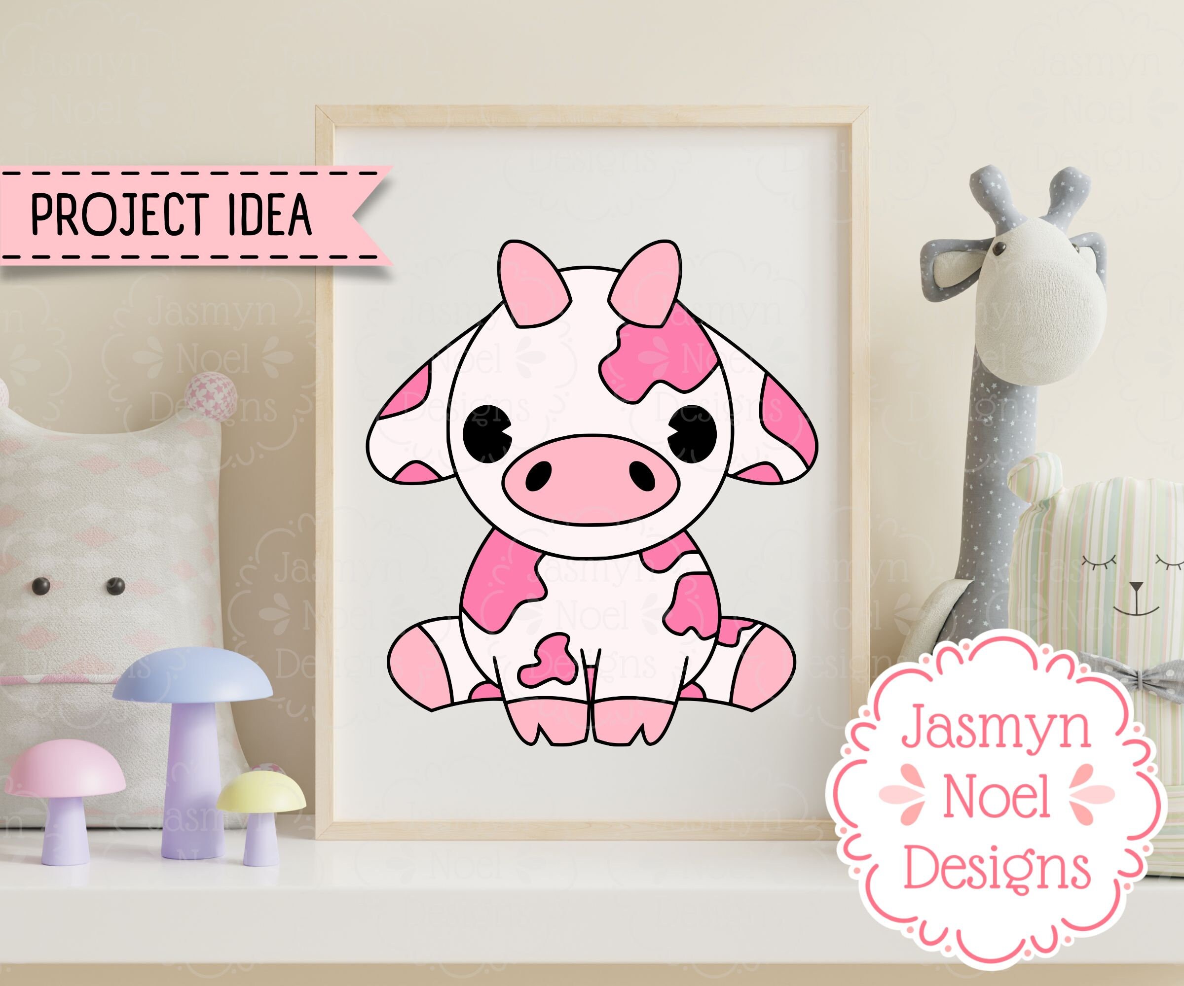 Strawberry Cow SVG Pink Cow Clipart Cute Cow PNG Baby - Etsy Canada