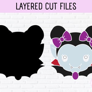 Vampire Girl Halloween SVG, PNG, Clipart, and Laser Cut File for Cricut ...