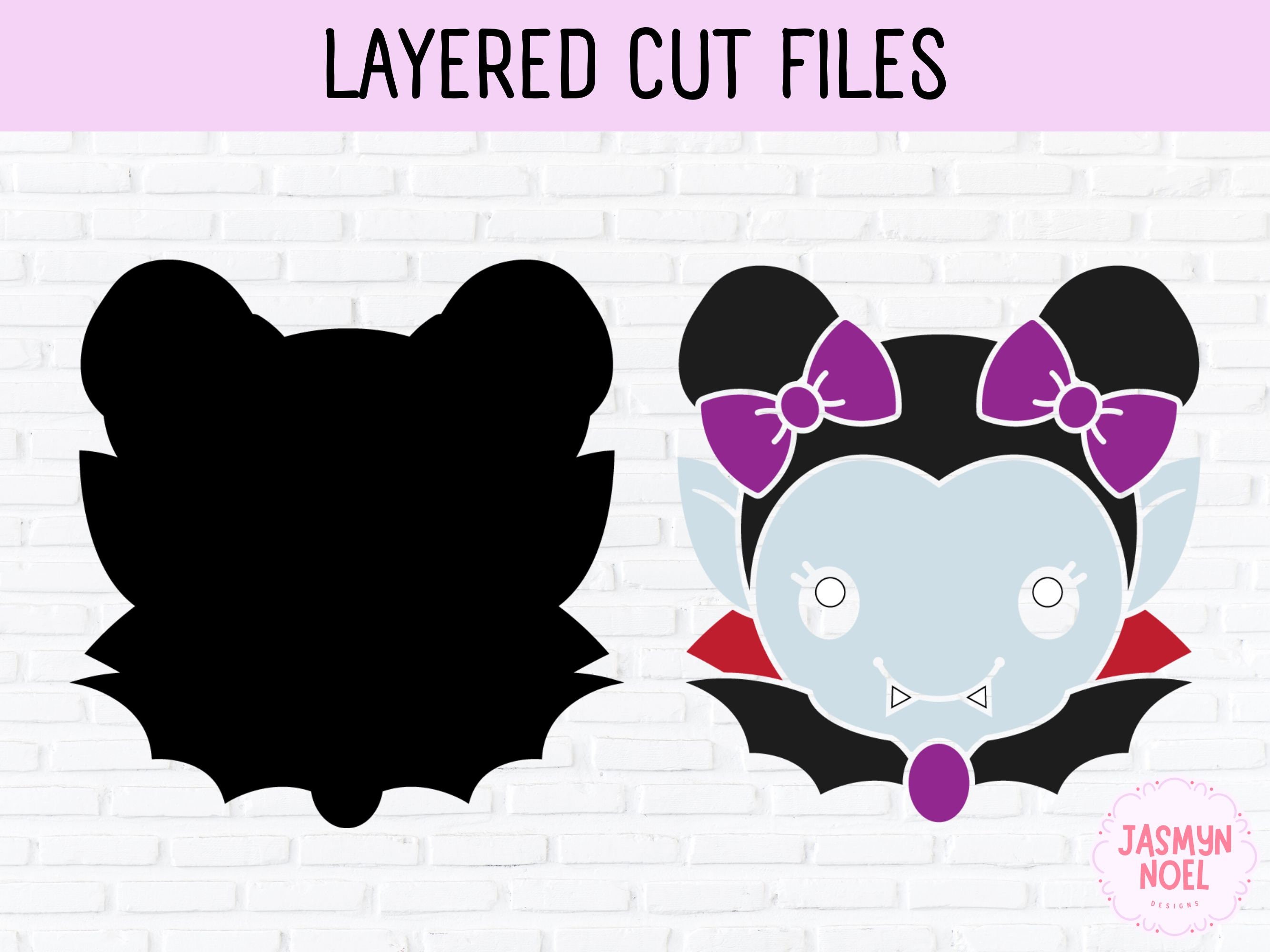 Vampire Girl Halloween SVG, PNG, Clipart, and Laser Cut File for Cricut ...