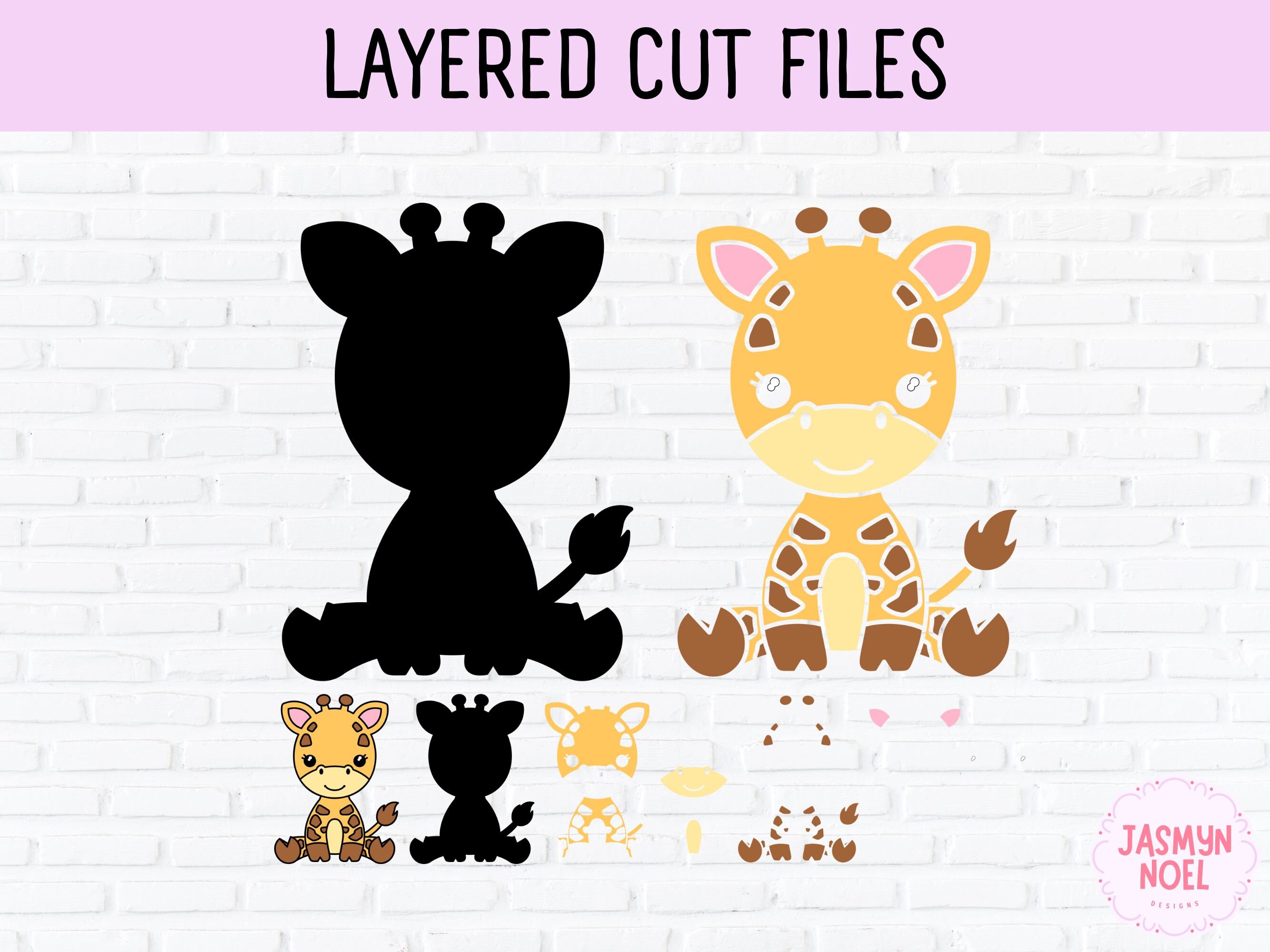 Cute Baby Giraffe Clipart PNG SVG Cut File Cartoon Jungle Safari Zoo ...