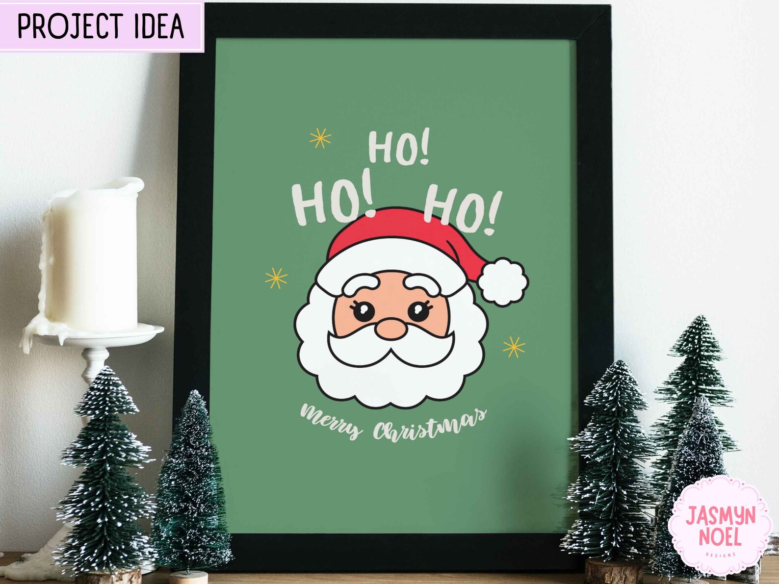 Cute Santa Claus Face SVG, PNG Clipart, and DXF Laser Cut File Design ...