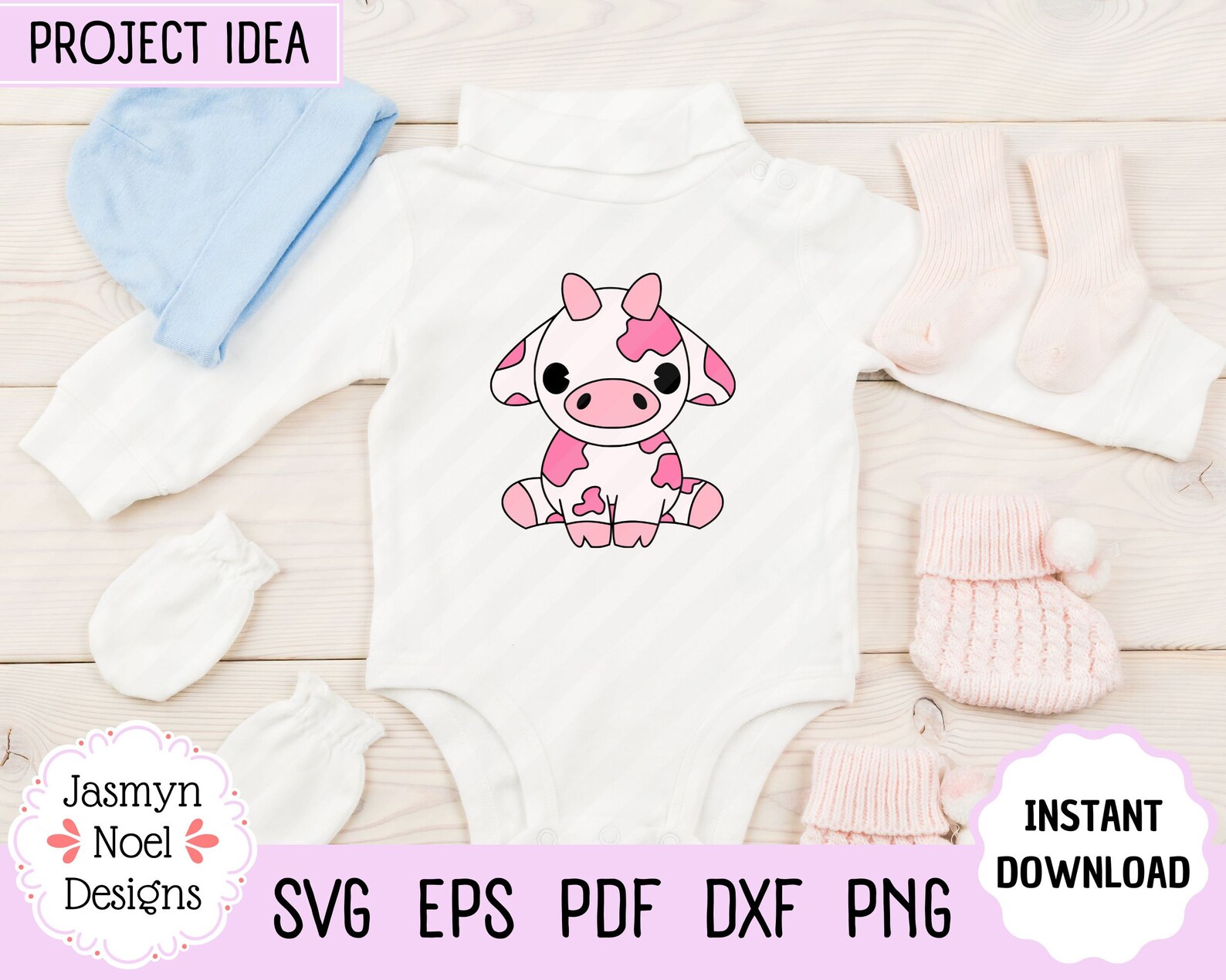 Strawberry Cow SVG Pink Cow Clipart Cute Cow PNG Baby - Etsy