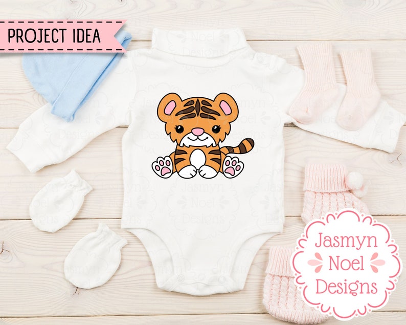 Cute Baby Tiger Cub Clipart PNG & SVG Cut File Safari Zoo - Etsy