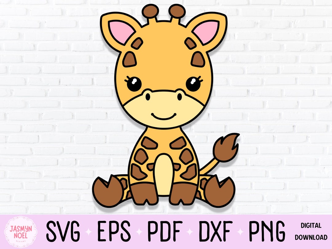 Cute Baby Giraffe Clipart PNG SVG Cut File - Cartoon Jungle Safari Zoo ...