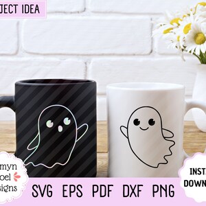 Cute Ghost SVG Halloween Bundle Boo SVG Cute Ghost Clipart - Etsy