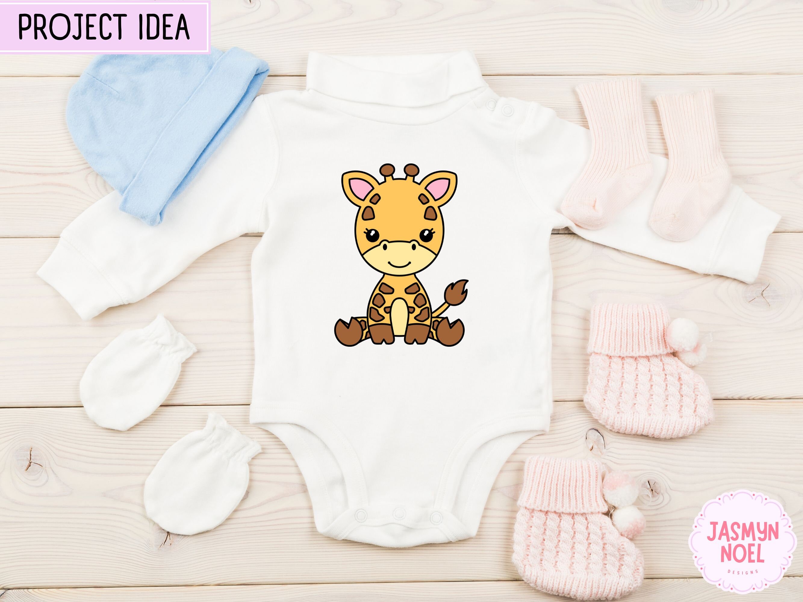 Cute Baby Giraffe Clipart PNG SVG Cut File Cartoon Jungle Safari Zoo ...