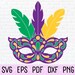 Mardi Gras Mask SVG for Fat Tuesday Festival, Louisiana Carnival, New ...