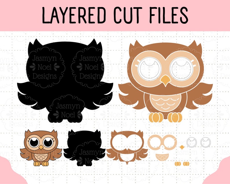Cute Woodland Baby Night Owl SVG Clipart PNG & Laser Cut - Etsy